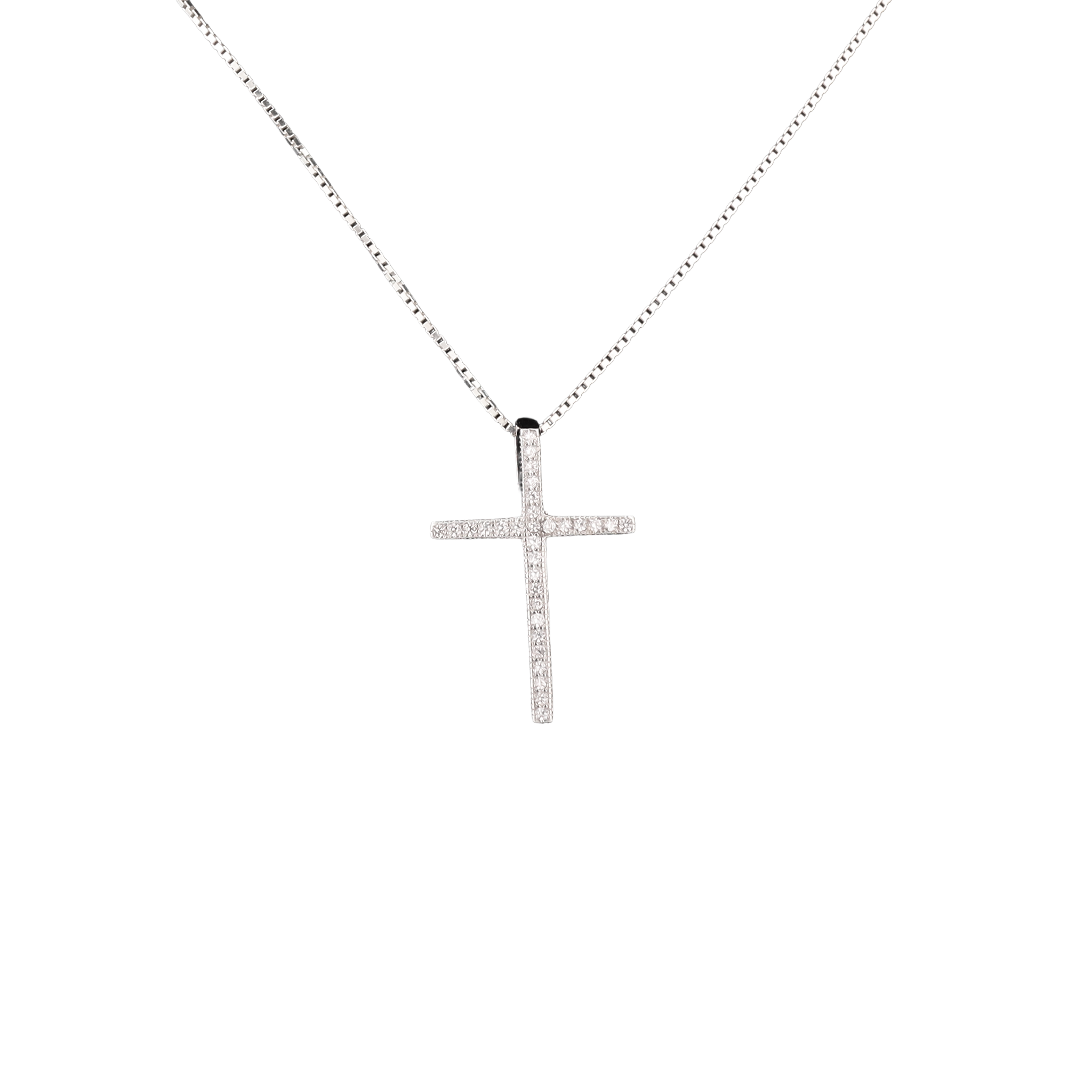 Slide Cross Small Pendant - Cubic Zirconia – Holyland Marketplace