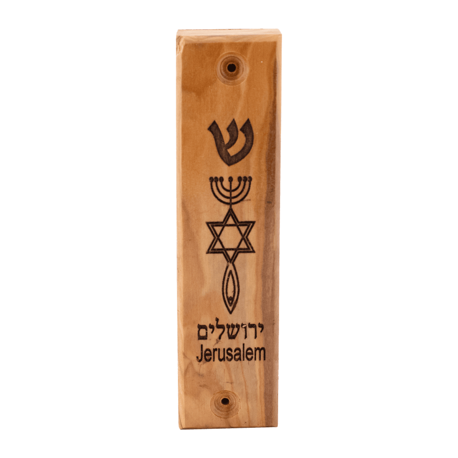 Olive Wood Mezuzah – Holyland Marketplace