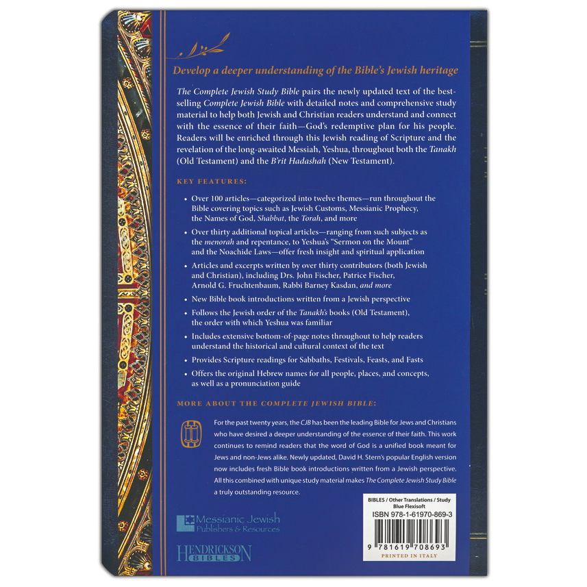 The Complete Jewish Study Bible (Flexisoft) Thumb Indexed - Blue ...
