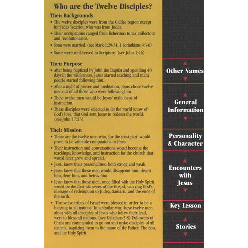 The Twelve Disciples Pamphlet – Holyland Marketplace